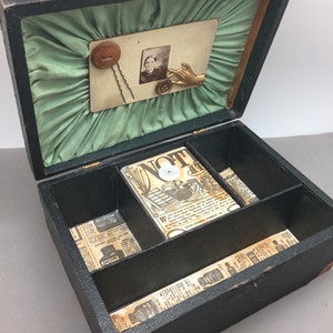 Grandma's Workbox Art Assemblage Box Storage Jewelry Trinket Repurposed ...