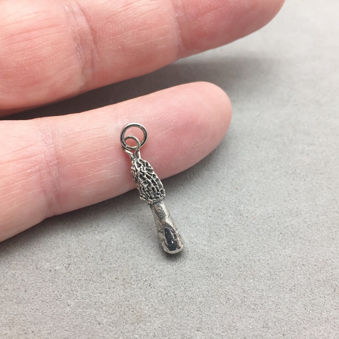 Sterling Silver Morel Mushroom Charm Morels 7/8" for Charm Bracelet or ...