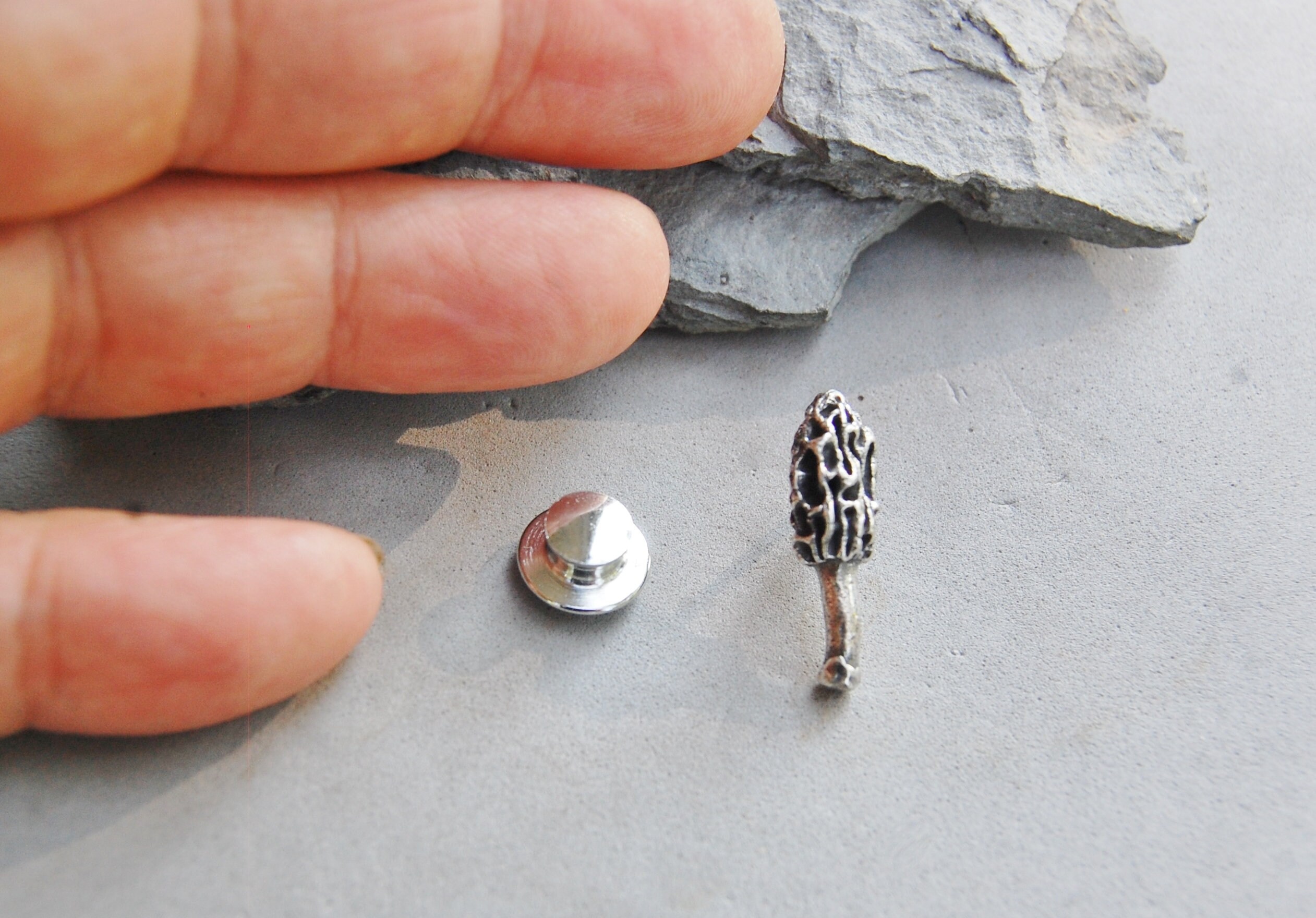 Sterling Silver Morel Mushroom Pin Morels 1 Tall 2.8 - Etsy