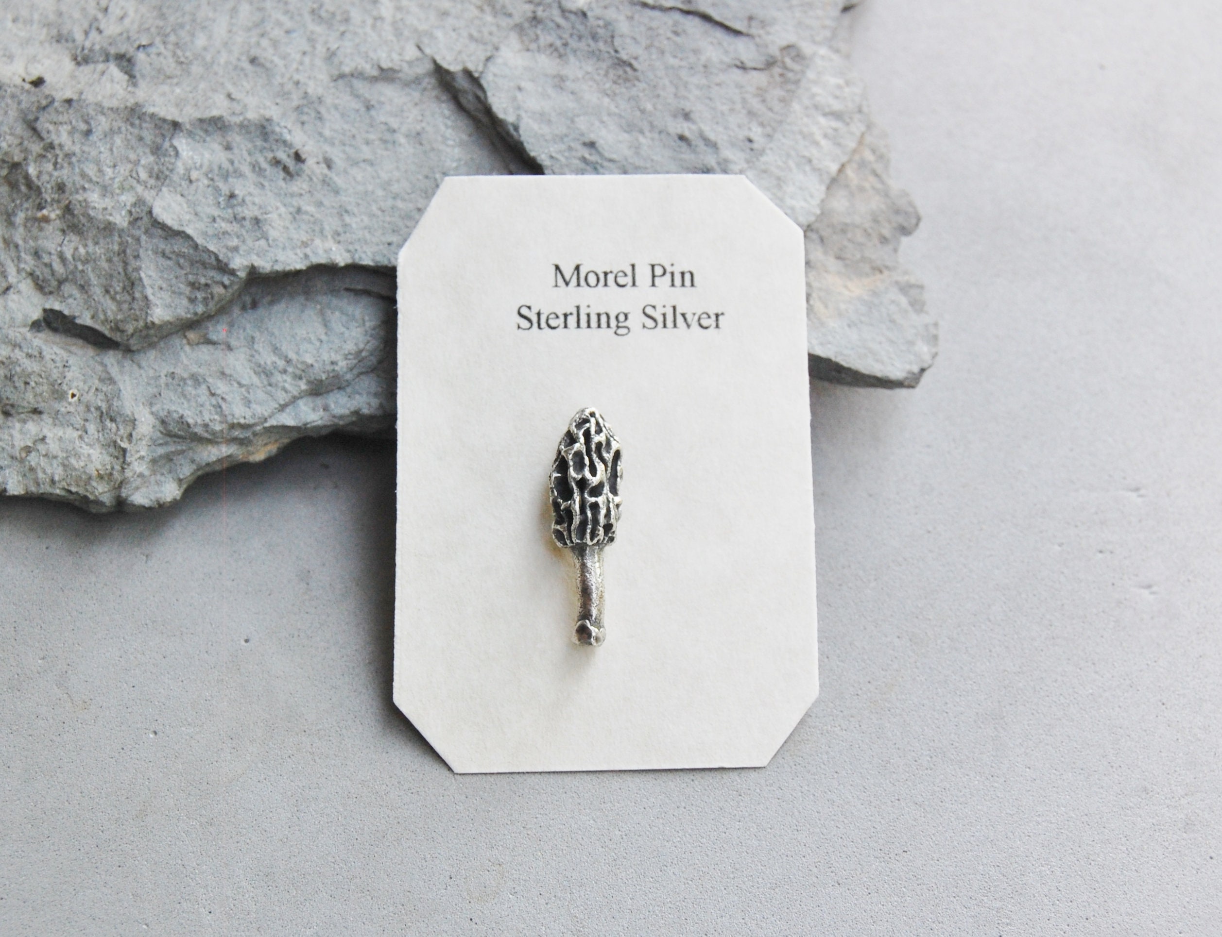 Sterling Silver Morel Mushroom Pin Morels 1 Tall 2.8 - Etsy