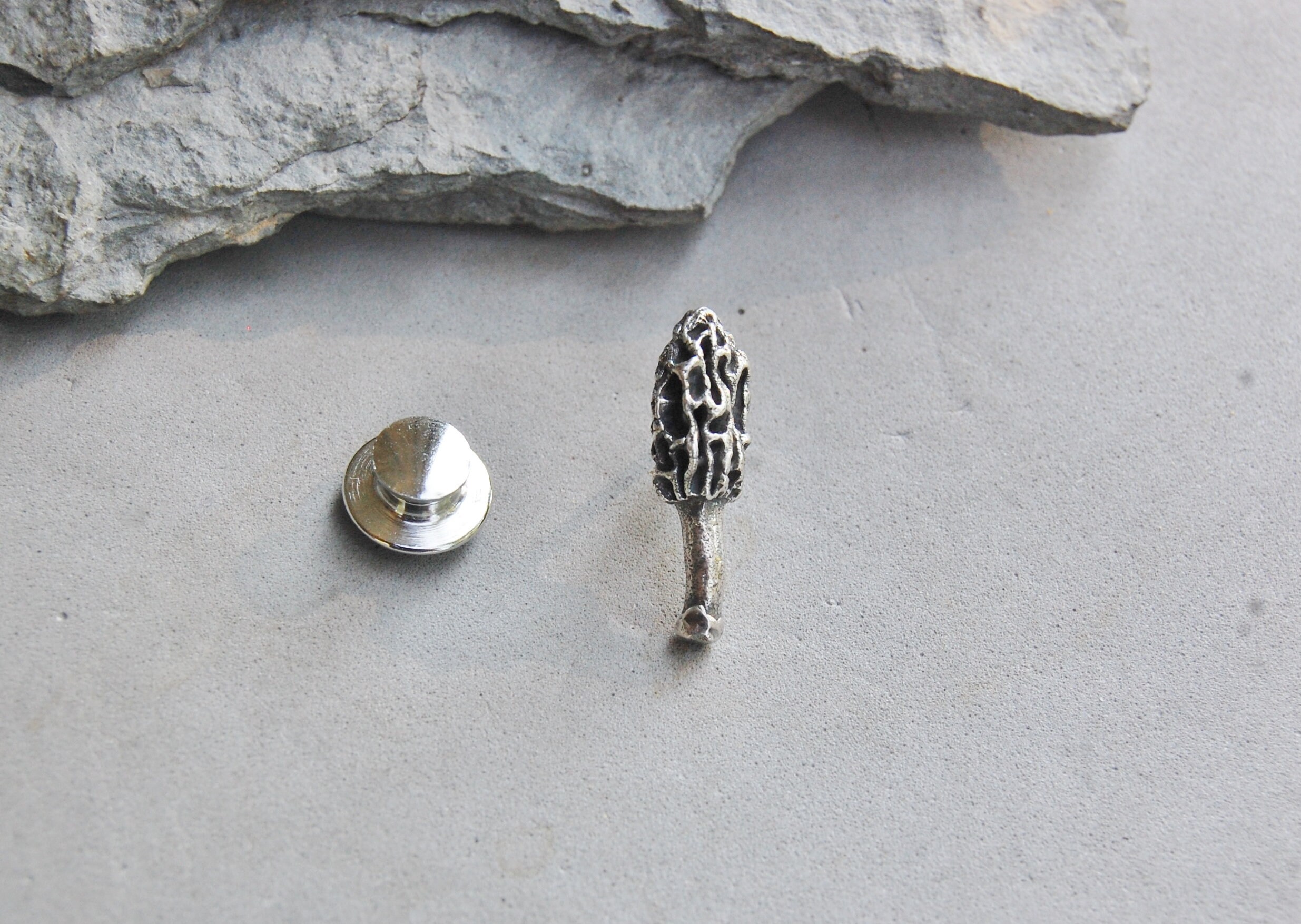Sterling Silver Morel Mushroom Pin Morels 1 Tall 2.8 - Etsy