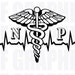 NP Nurse Practitioner Heartbeat Vinyl Decal JB060 | Etsy