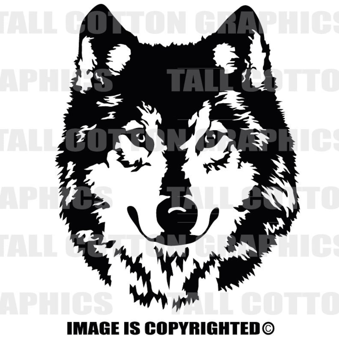 WOLF HEAD Vinyl Window Decal Sticker Decor #WL012 - Etsy
