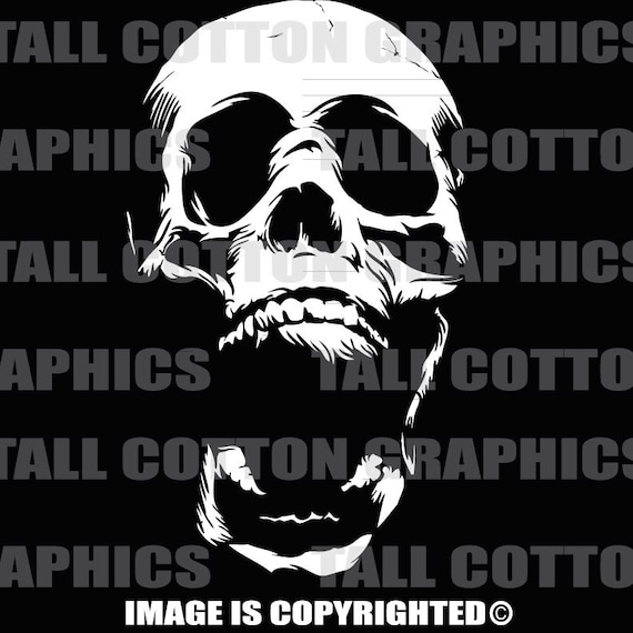 Human Skull Vinyl Window Decal SKL006 | Etsy