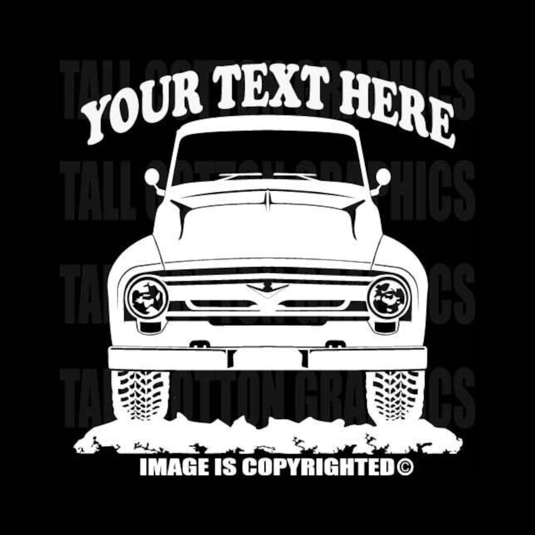 Ford F100 - 1956 Truck - 4x4 Offroad Classic Personalized Vinyl Decal ...