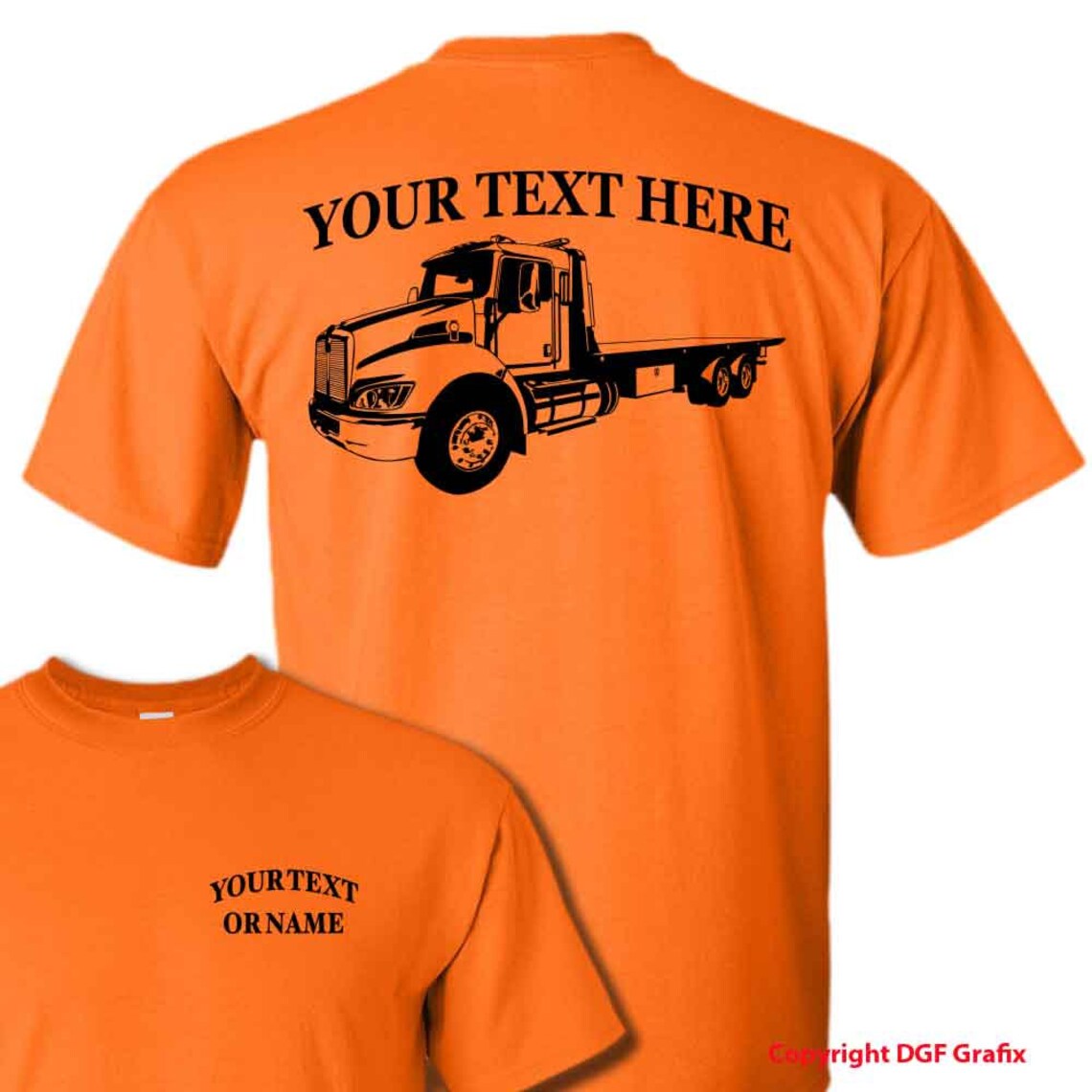 KENWORTH Tow Wrecker Flatbed Rollback Truck Personalized - Etsy