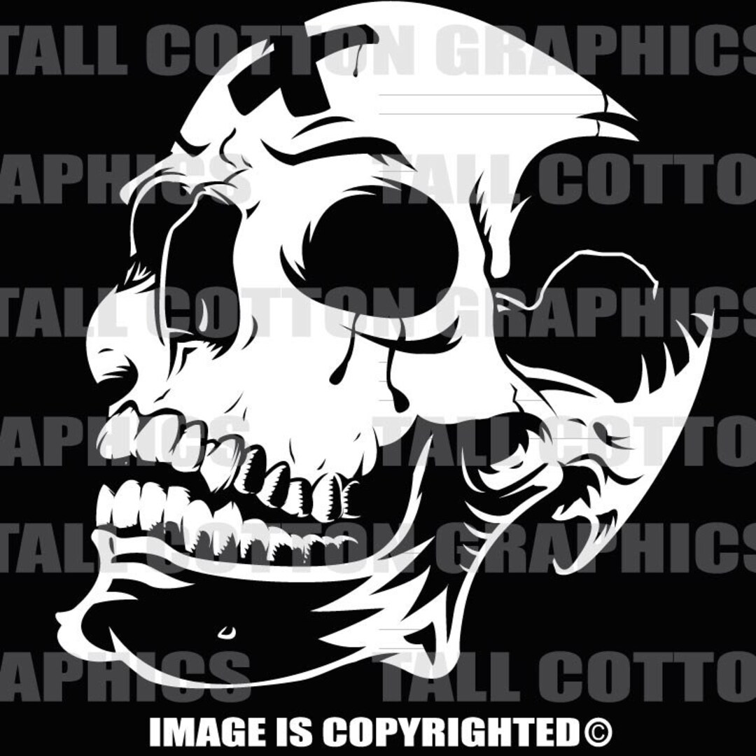 HUMAN SKULL Vinyl Decal #SKL001 - Etsy