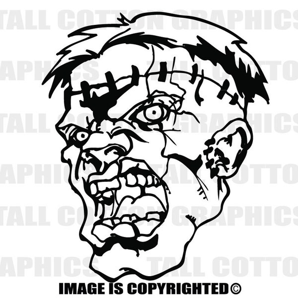Frankenstein Window Decal - Etsy