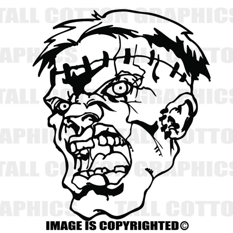Frankenstein Window Decal - Etsy