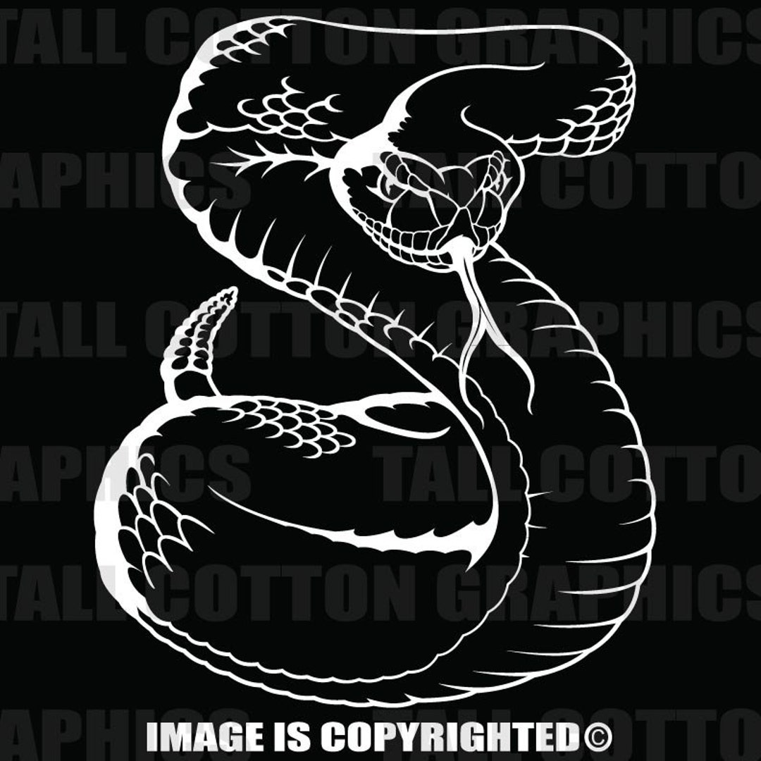 Snake Coiled Striking Vinyl Window Decal #BS064 - Etsy