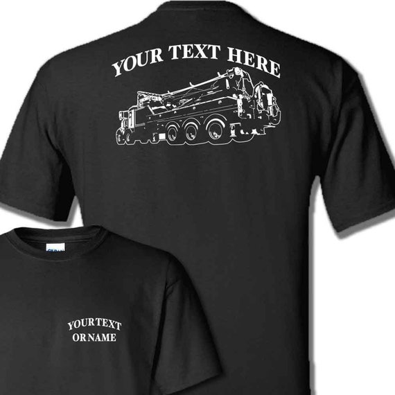 Heavy Rescue Rotator Tow Truck Personalized Cotton T-shirt - Etsy