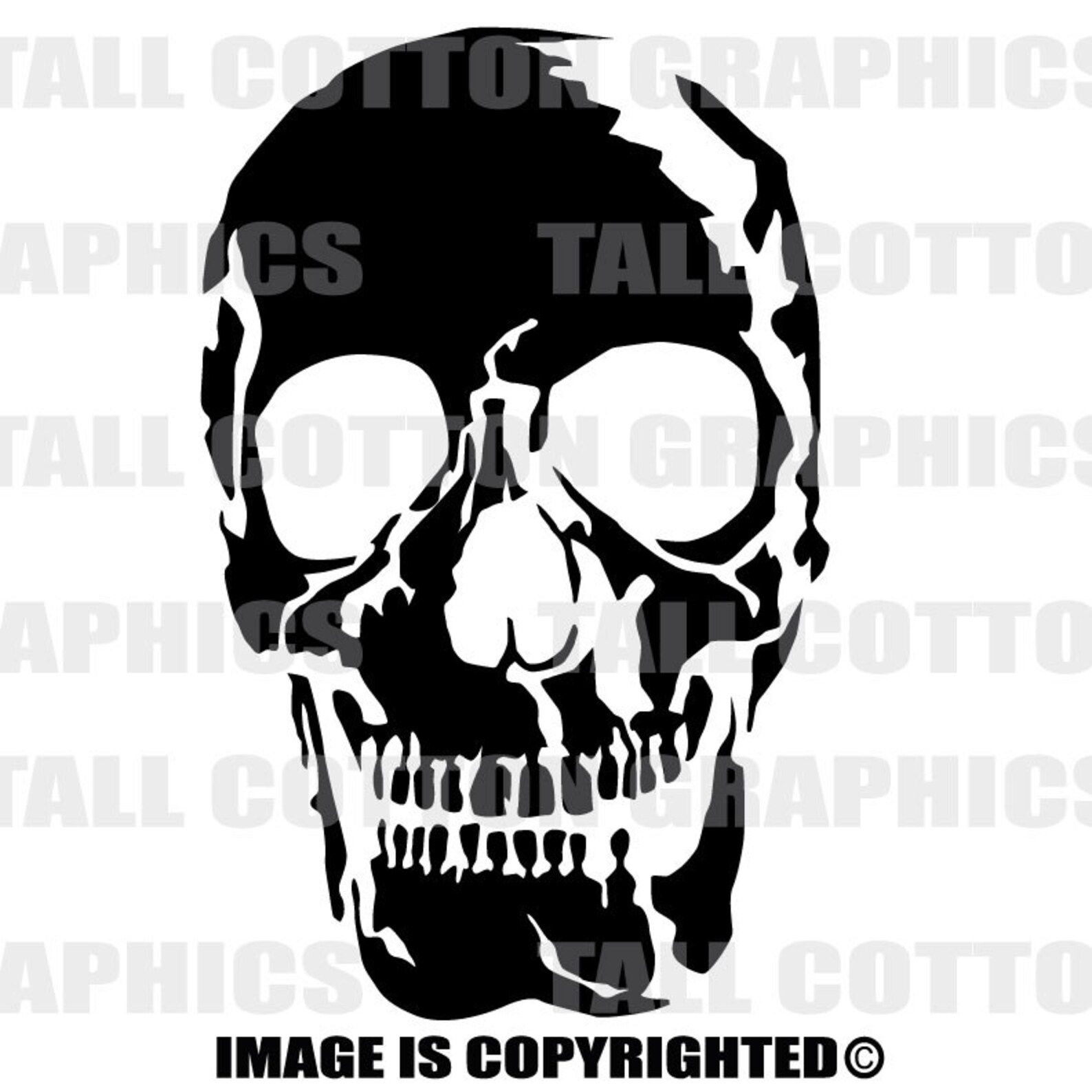 HUMAN SKULL Vinyl Decal SKL071 | Etsy