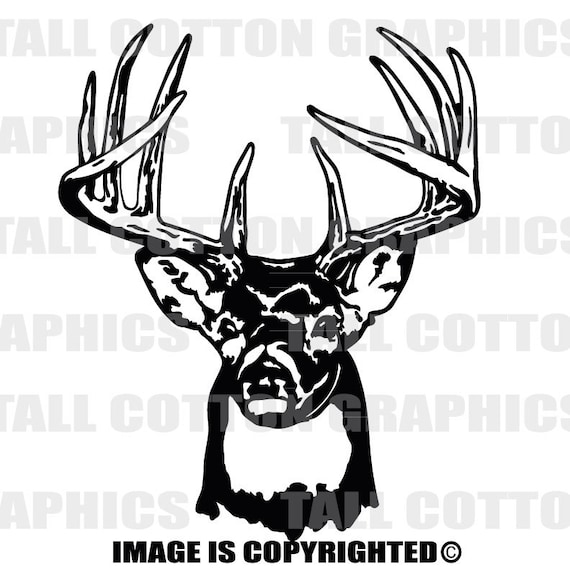 Decals Buck Whitetail White Tailed Deer Stag Winter Snow Overglaze