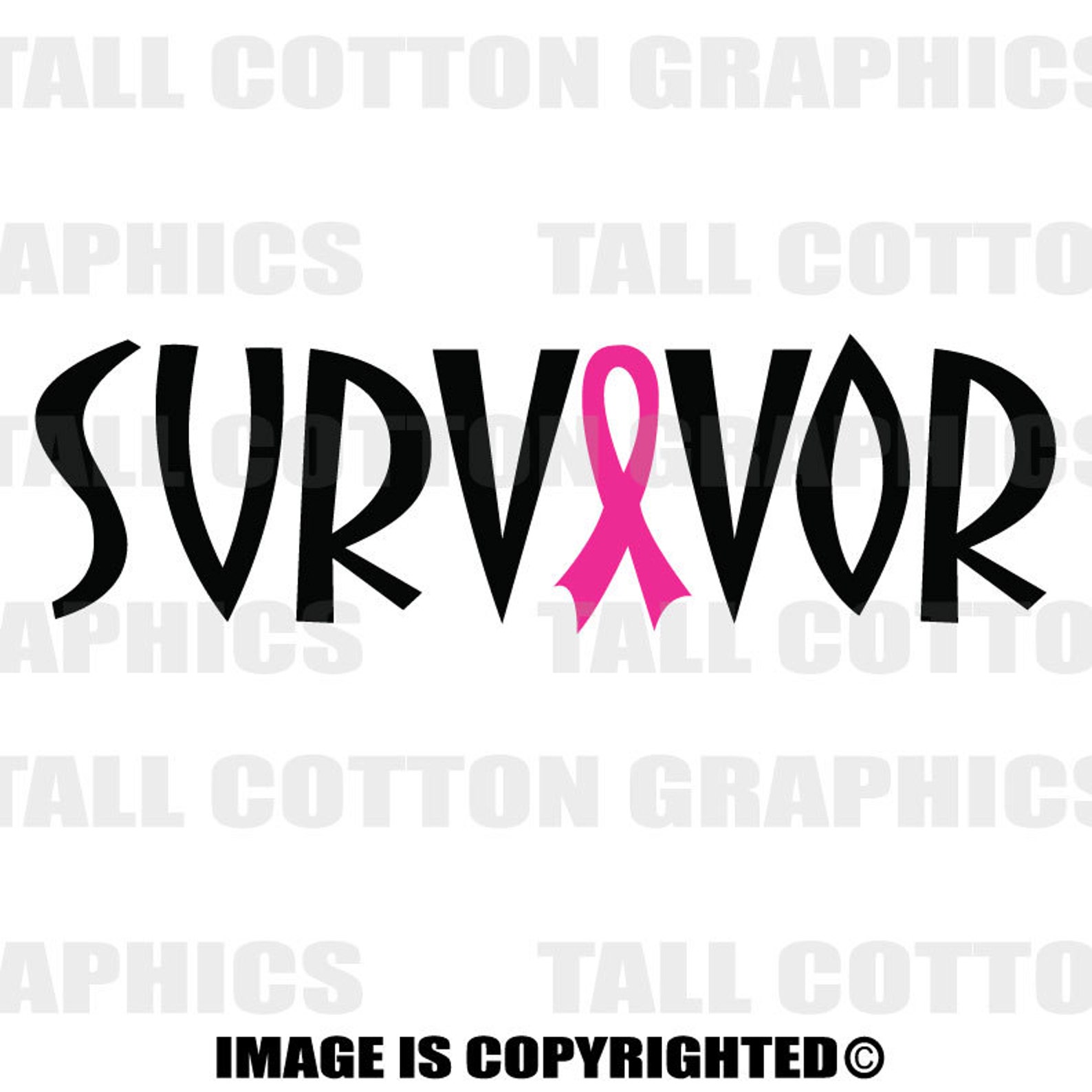 SURVIVOR Hot Pink Ribbon Breast Cancer Vinyl Window Decal #BC006 - Etsy