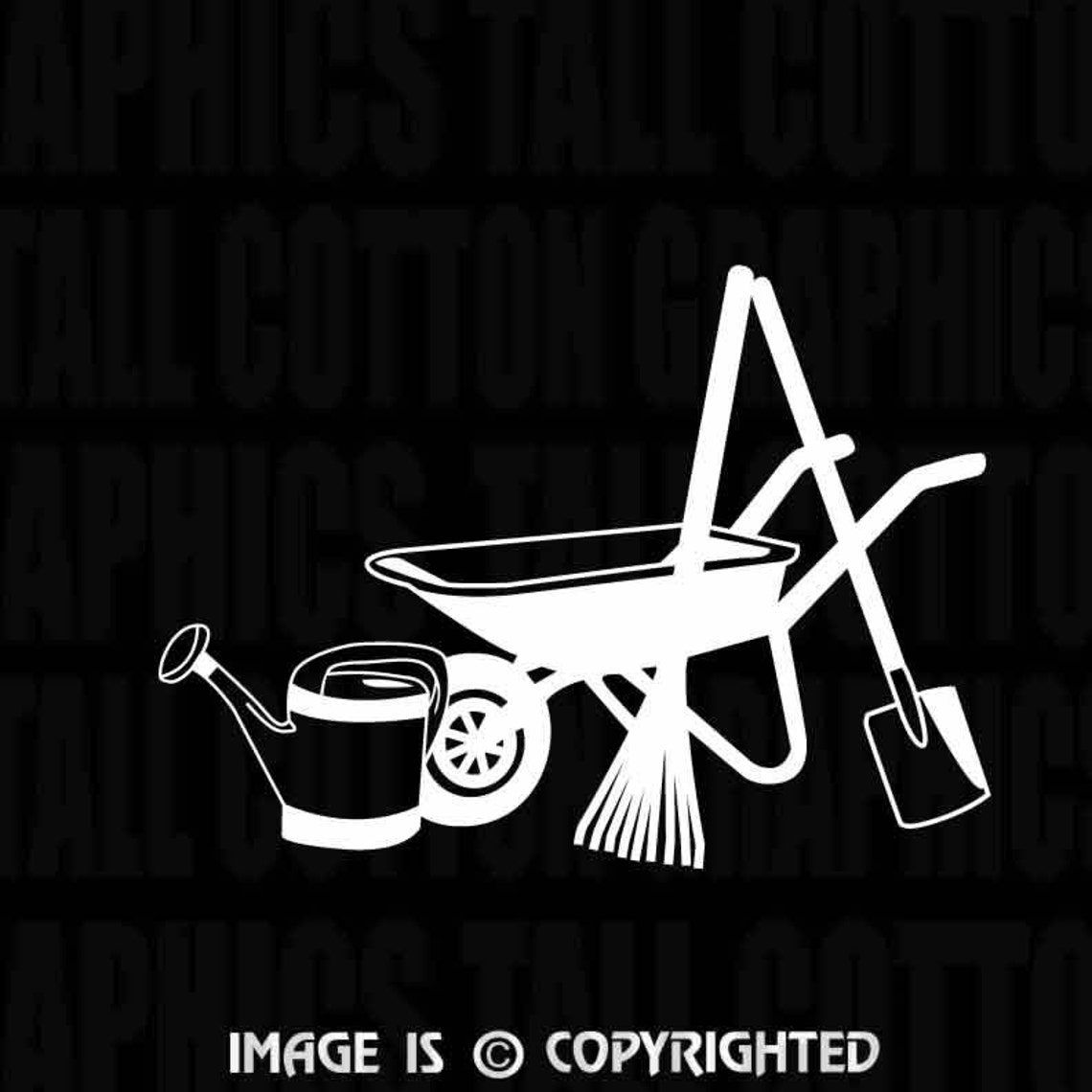 Gardener Landscaping Tools Vinyl Decal JB009 - Etsy
