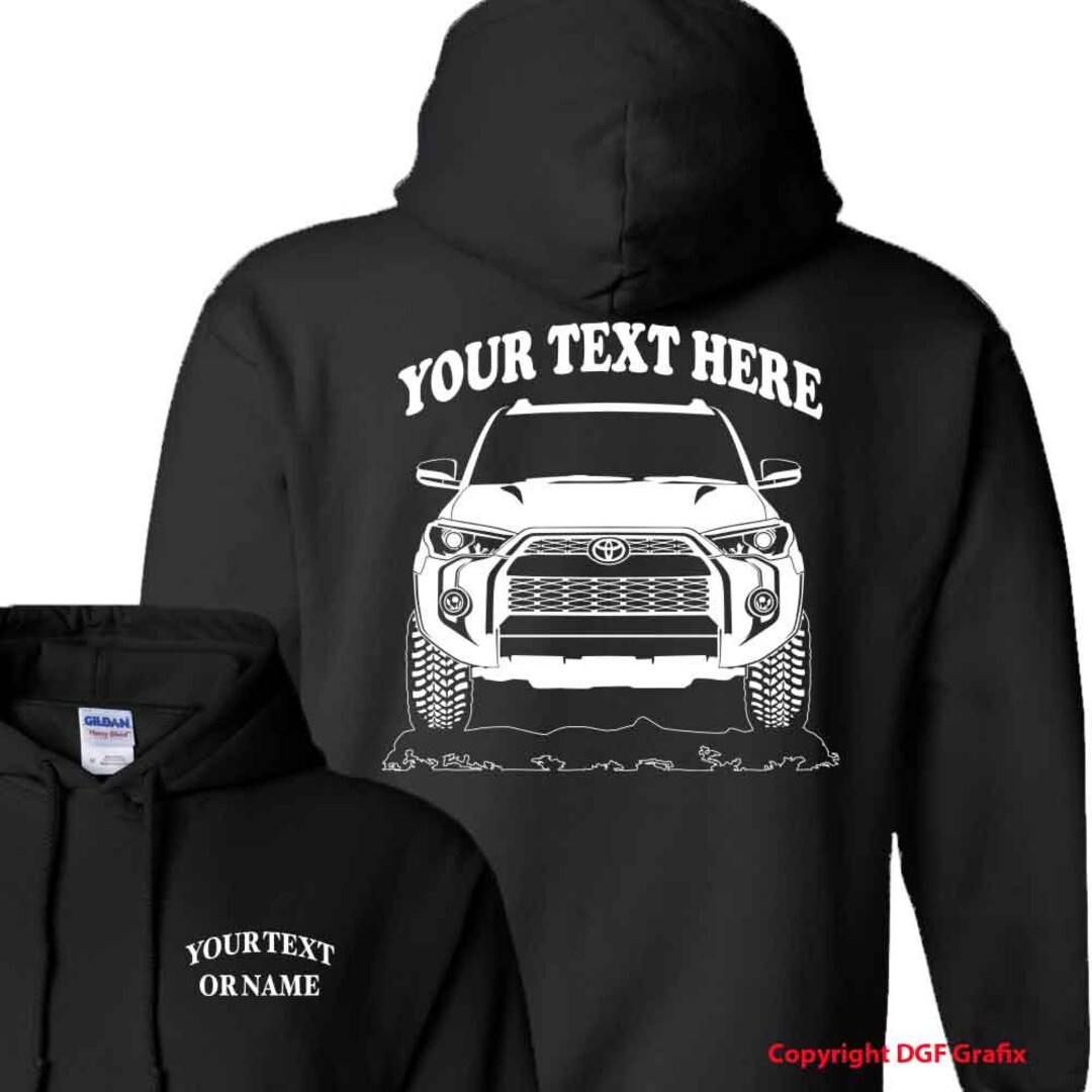 TOYOTA 4RUNNER 2019 SUV Offroad 4x4 Custom Pullover Hoodie! 50/50 ...