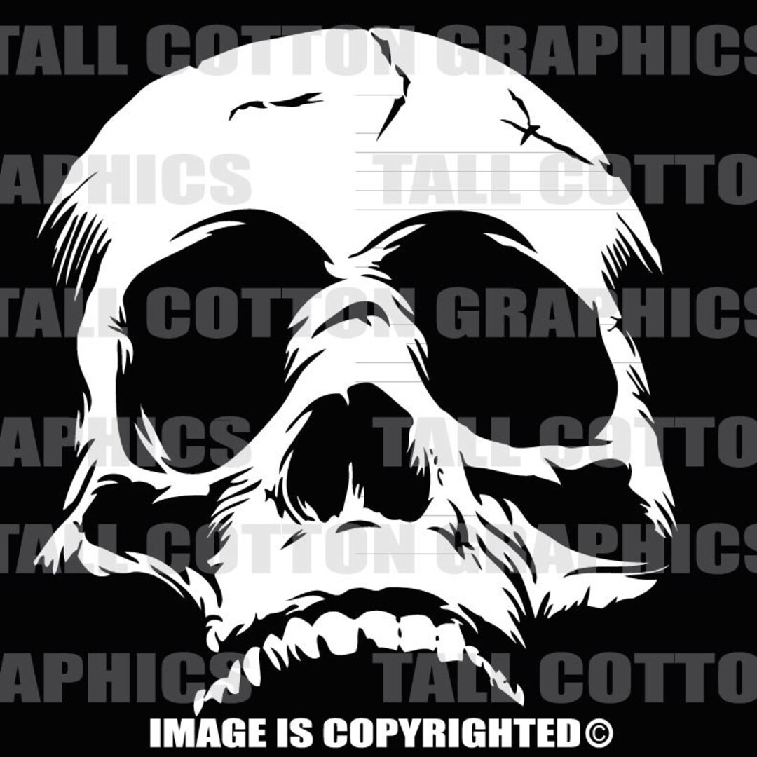 Human Skull Vinyl Decal #SKL008 - Etsy