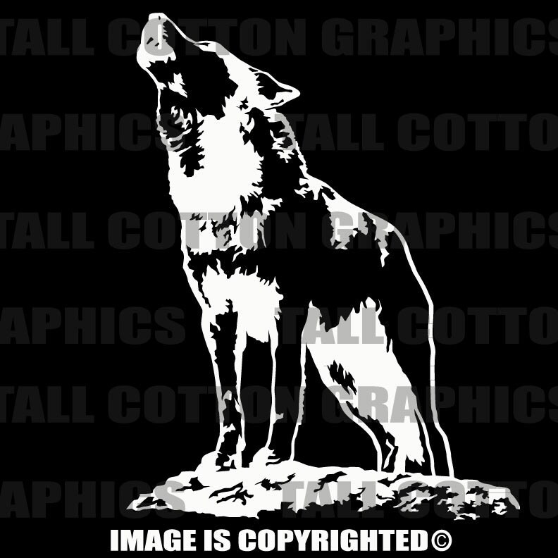 WOLF HOWLING Vinyl Window Decal Sticker Decor #WL011 - Etsy