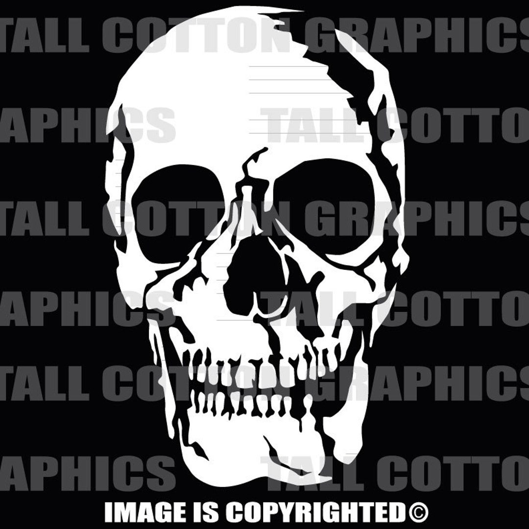 HUMAN SKULL Vinyl Decal #SKL071 - Etsy