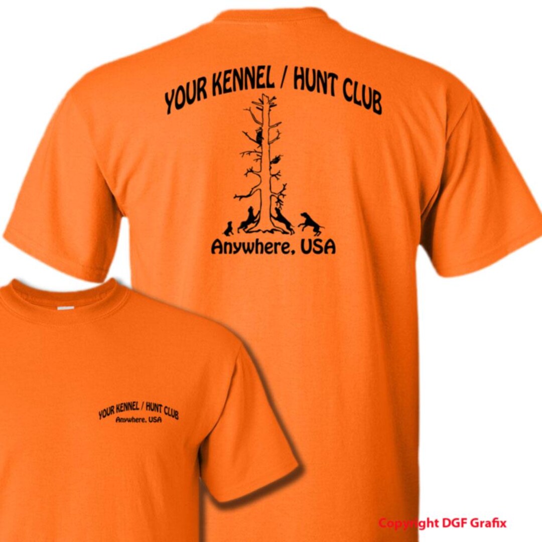 HUNT CLUB or KENNEL for Coon Hunters Personalized T-shirt - Unisex Fit ...