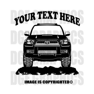 TOYOTA 4RUNNER 2010 - 4x4 off Road Personalized Vinyl Windiw Decal - # ...