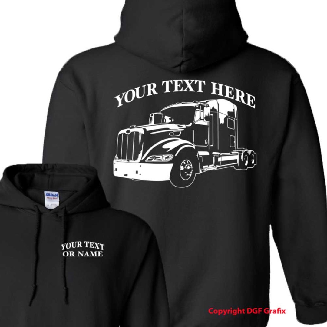 Peterbilt 385 Semi Truck Custom Hoodie: Custom Big Rig Pullover - Etsy