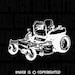 Zero Turn Commercial Lawnmower Vinyl Window Decal - #JB034 - Etsy