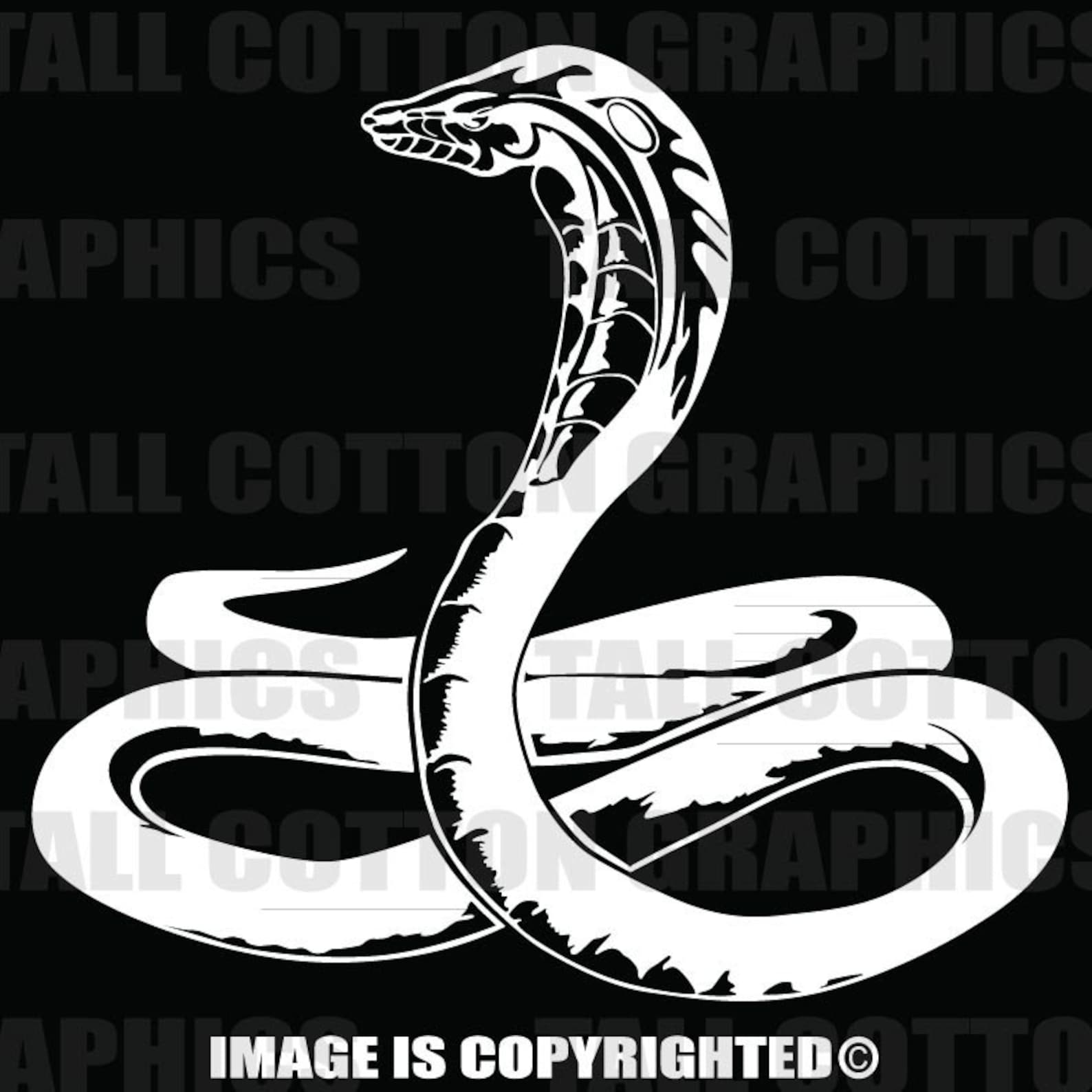 Cobra Snake Vinyl Decal BS023 - Etsy
