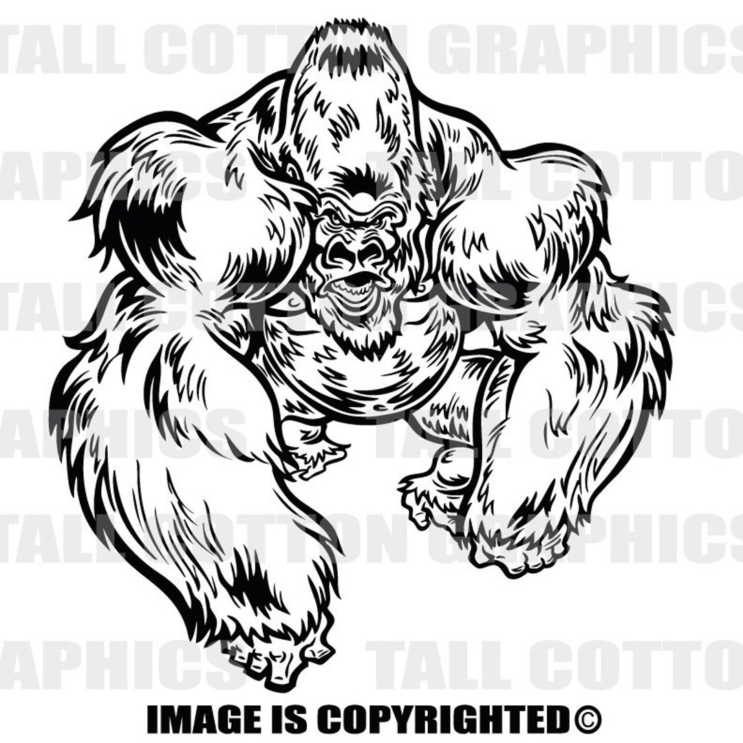 GORILLA Vinyl Decal Sticker Decor #WL104 - Etsy