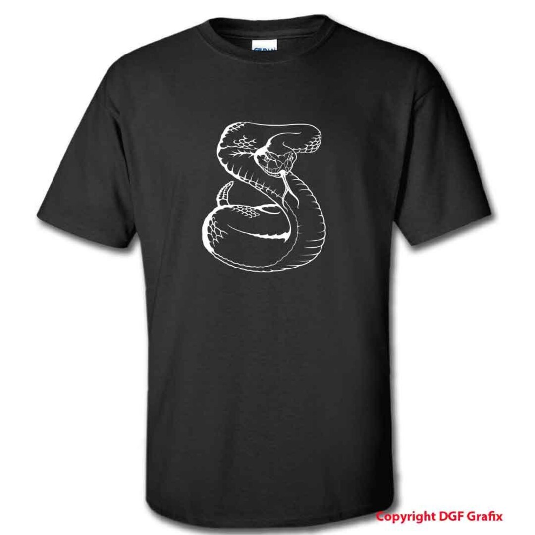 Coiled Rattlesnake With Personalization on Cotton T-shirt - TBS064 - Etsy
