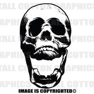 Human Skull Vinyl Window Decal #SKL006 - Etsy