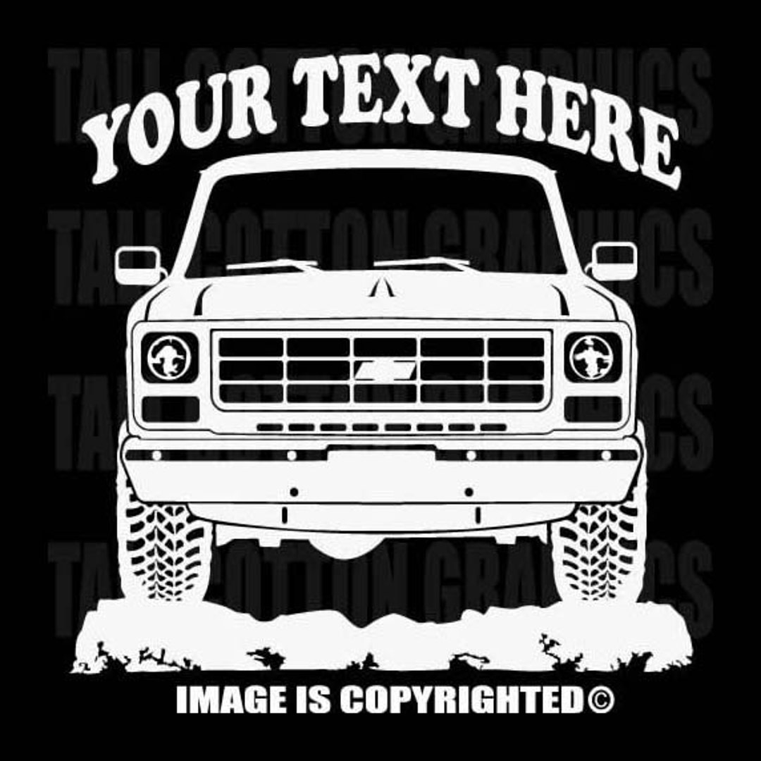 CHEVROLET K10 K20 CHEYENNE MID 70's 4x4 Offroad Personalized Vinyl ...