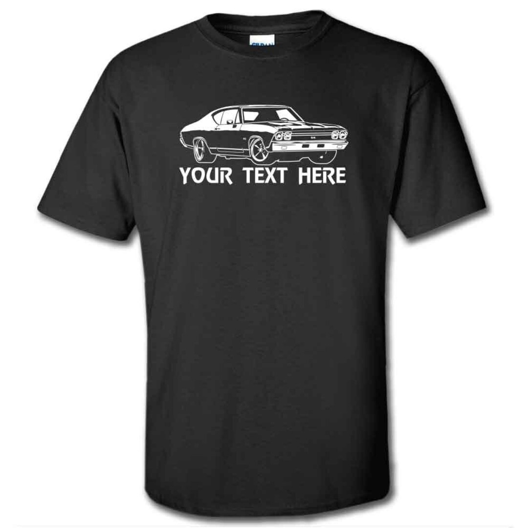 CHEVROLET CHEVELLE SS Chevy Car 1968 With Personalization on Cotton T ...