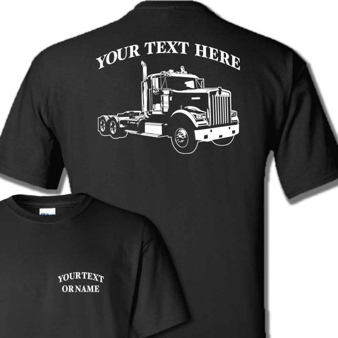 Kenworth W900 Semi Truck T-shirt: Custom Text Cotton Tee - Etsy