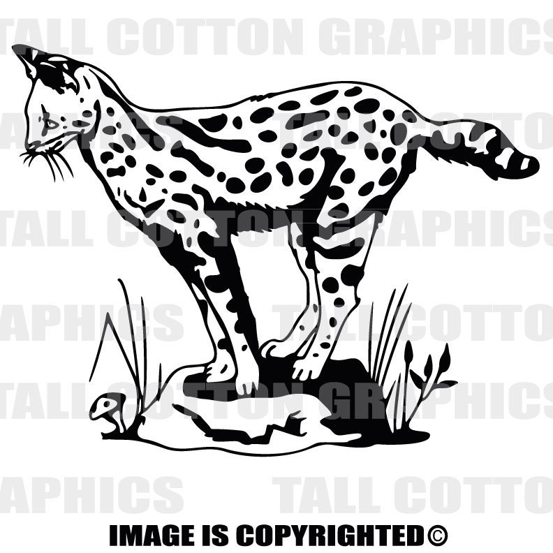 OCELOT Vinyl Decal Sticker Decor WL074 | Etsy