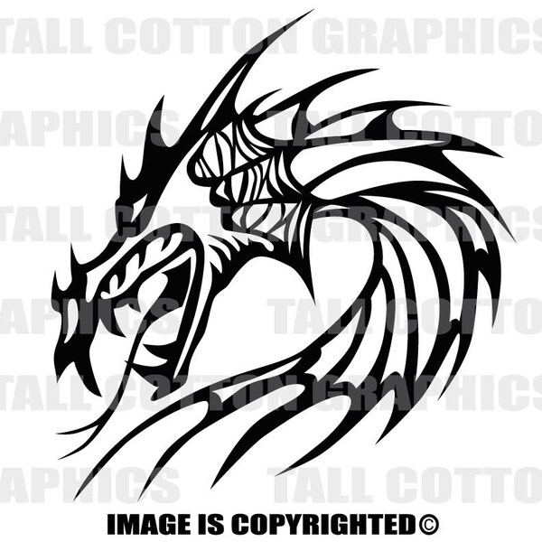 Dragon Head Decal - Etsy