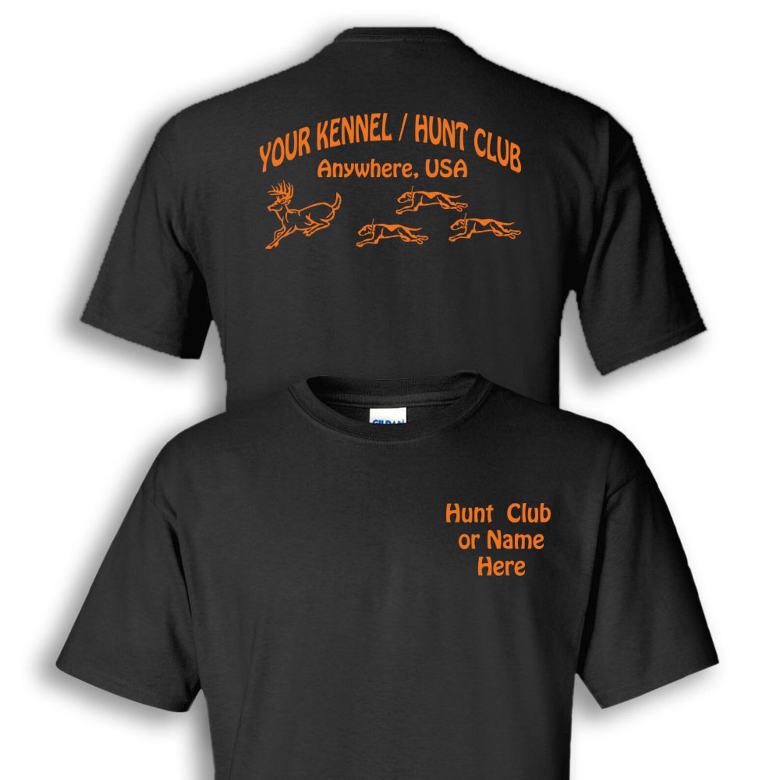 HUNT CLUB or KENNEL Personalized T-shirt - Unisex Fit Cotton T-shirt ...