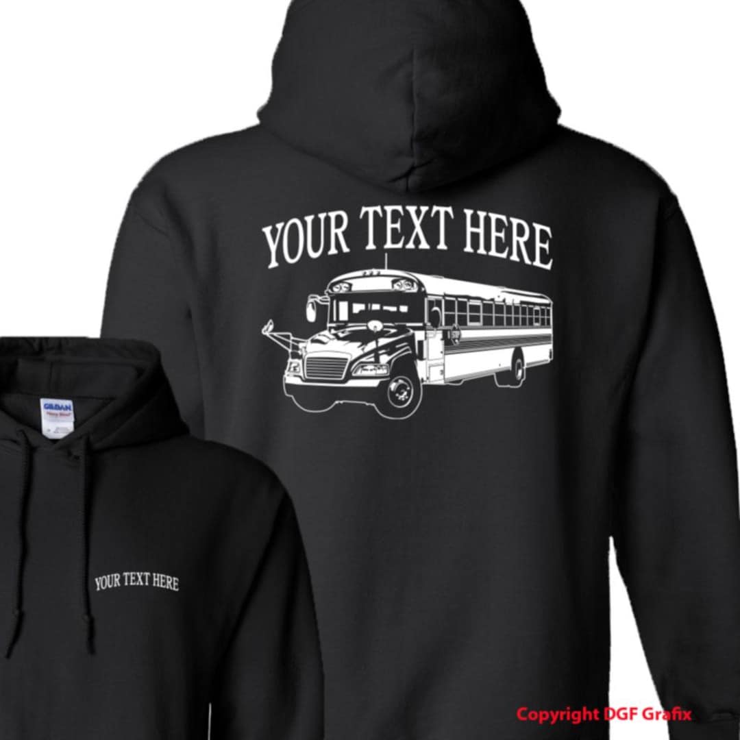 SCHOOL BUS - Personalized Custom Pullover Hoodie - #HJB100 - Etsy