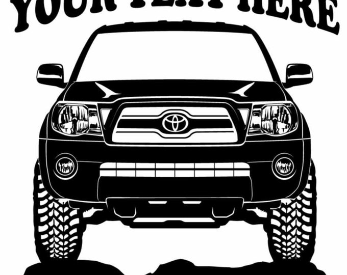 2X Lifted 4x4 Outline Stickers for Toyota Tacoma Single Cab 2nd Gen ...