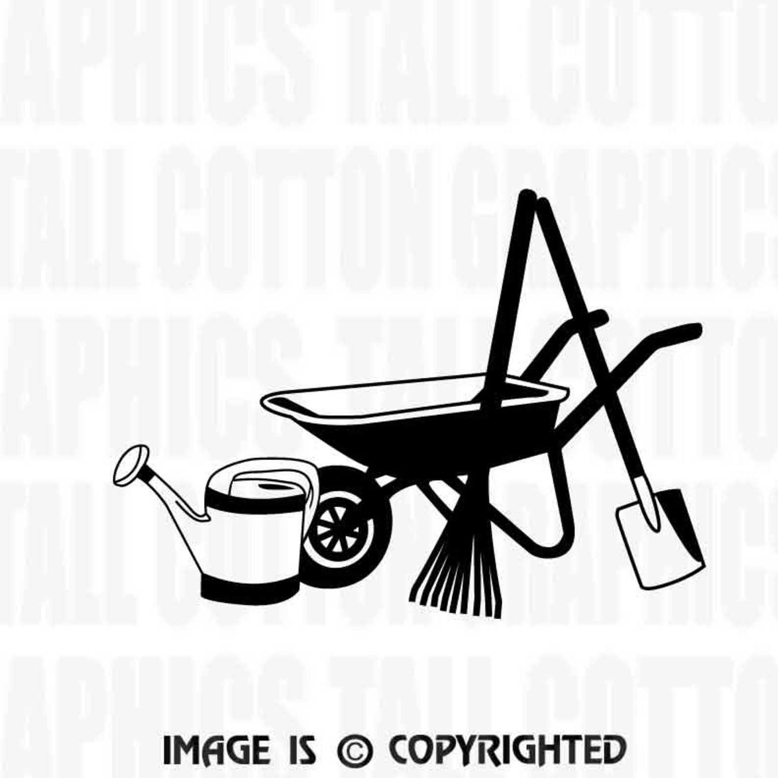 Gardener Landscaping Tools Vinyl Decal JB009 - Etsy