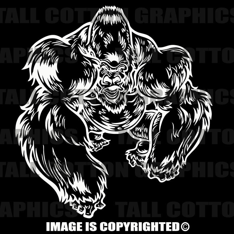 GORILLA Vinyl Decal Sticker Decor WL104 | Etsy
