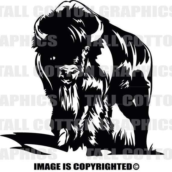 Bison Buffalo Vinyl Decal WL045 | Etsy