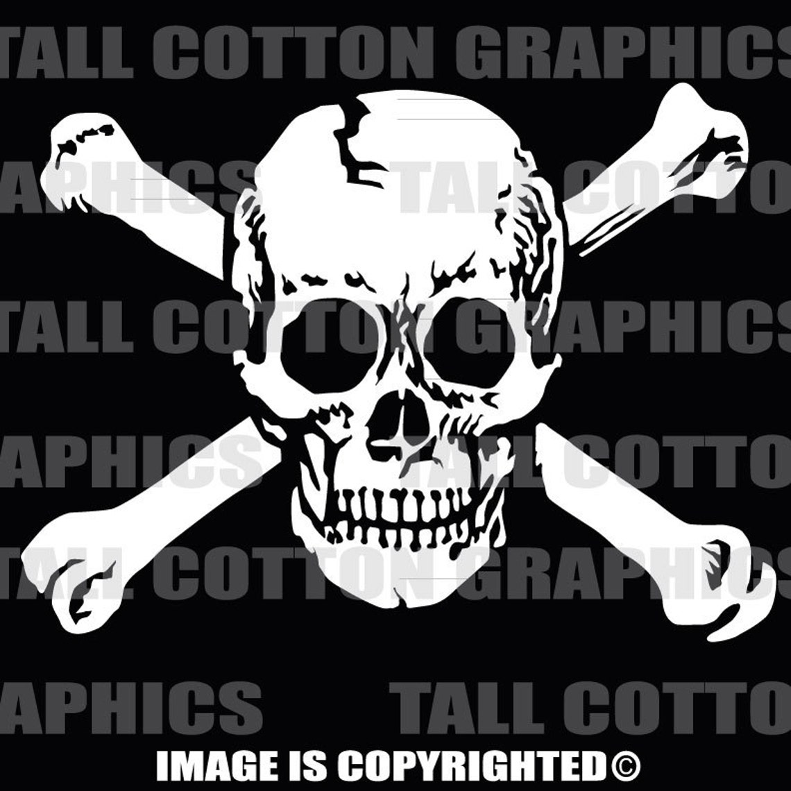 SKULL and Crossbones Vinyl Decal #SKL090 - Etsy
