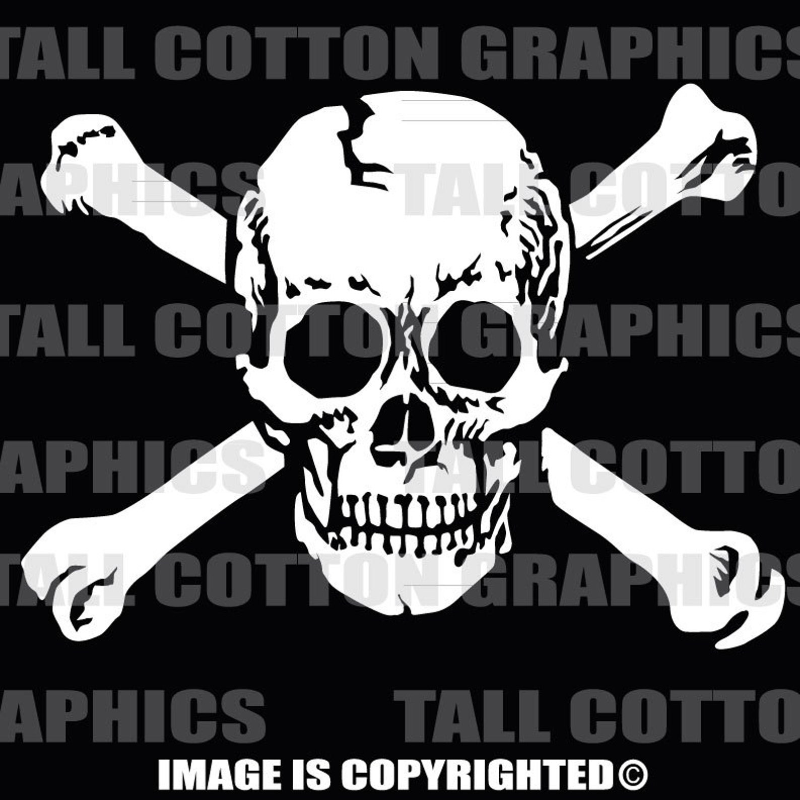 SKULL and Crossbones Vinyl Decal #SKL090 - Etsy