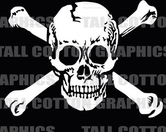 Skull and Crossbones Vinyl Decal for Cars, Laptops, Sticker, Mirrors ...