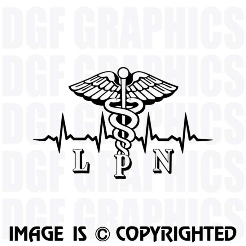 LPN Licensed Practical Nurse Heartbeat Vinyl Decal - #JB059 - Etsy