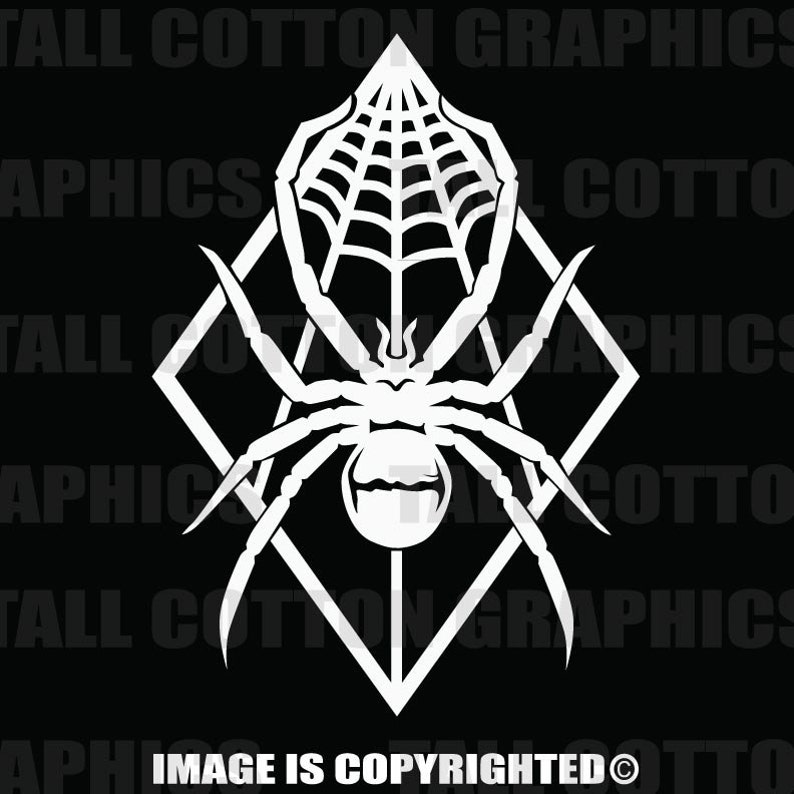 SPIDER in WEB Vinyl Decal for Your Car, Truck , Laptop, Etc... #BS012 ...