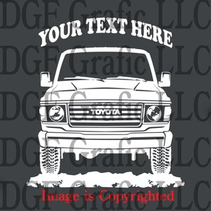 TOYOTA FJ60 LAND CRUISER / 1981-1987 4x4 off Road Personalized Vinyl ...
