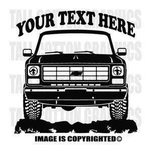 CHEVROLET K10 K20 CHEYENNE MID 70's 4x4 Offroad Personalized Vinyl ...