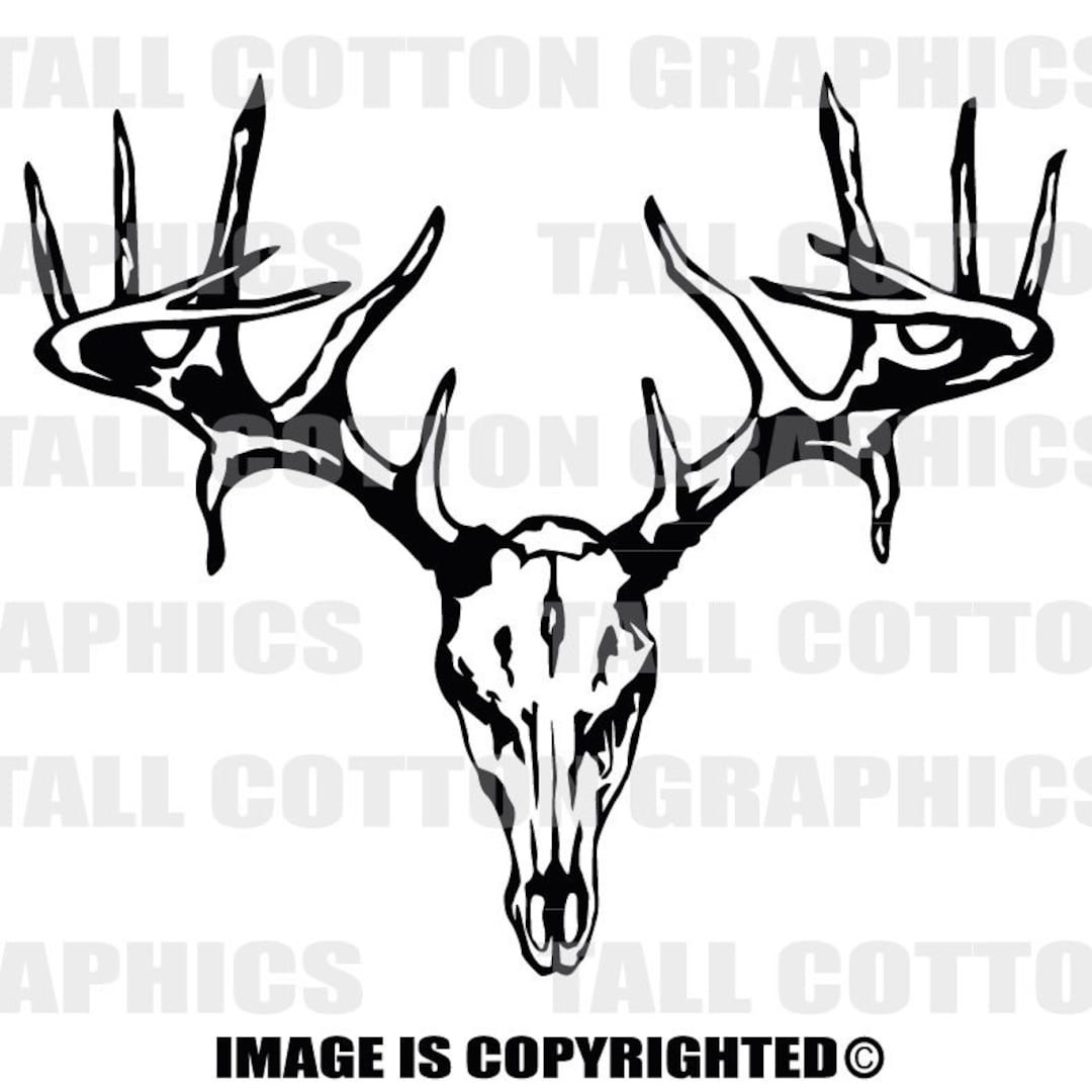 DEER 16 Point Skull Rack Vinyl Window Decal Sticker Decor #WL018 - Etsy